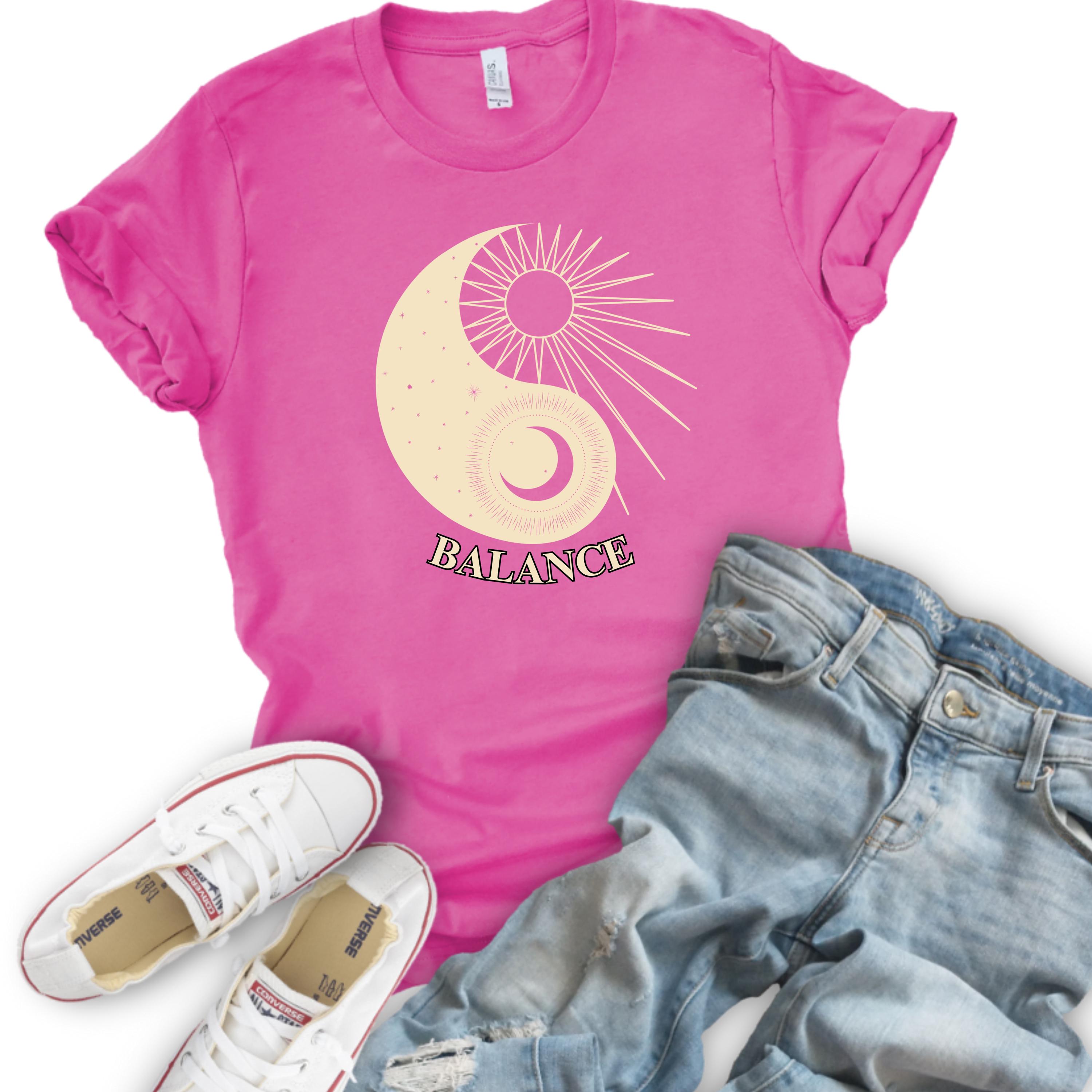 Sun Moon Shirt, Nature Tee, Balance Shirt, Harmony T-shirt, Mystical ...