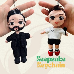 Custom Crochet Keychain: Personalized Amigurumi Doll From Photo - Etsy