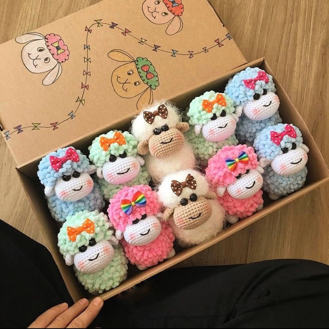 Colorful Cute Lamb Dolls Stuffed Sheep Amigurumi Cute - Etsy