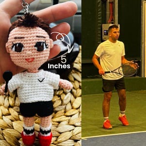 Custom Crochet Keychain: Personalized Amigurumi Doll From Photo - Etsy