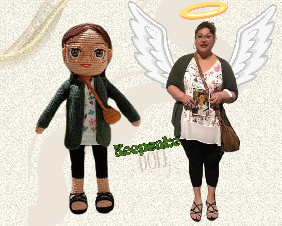 Loss Gift Crochet Doll – Sympathy Keepsake From Photo – Personalized ...