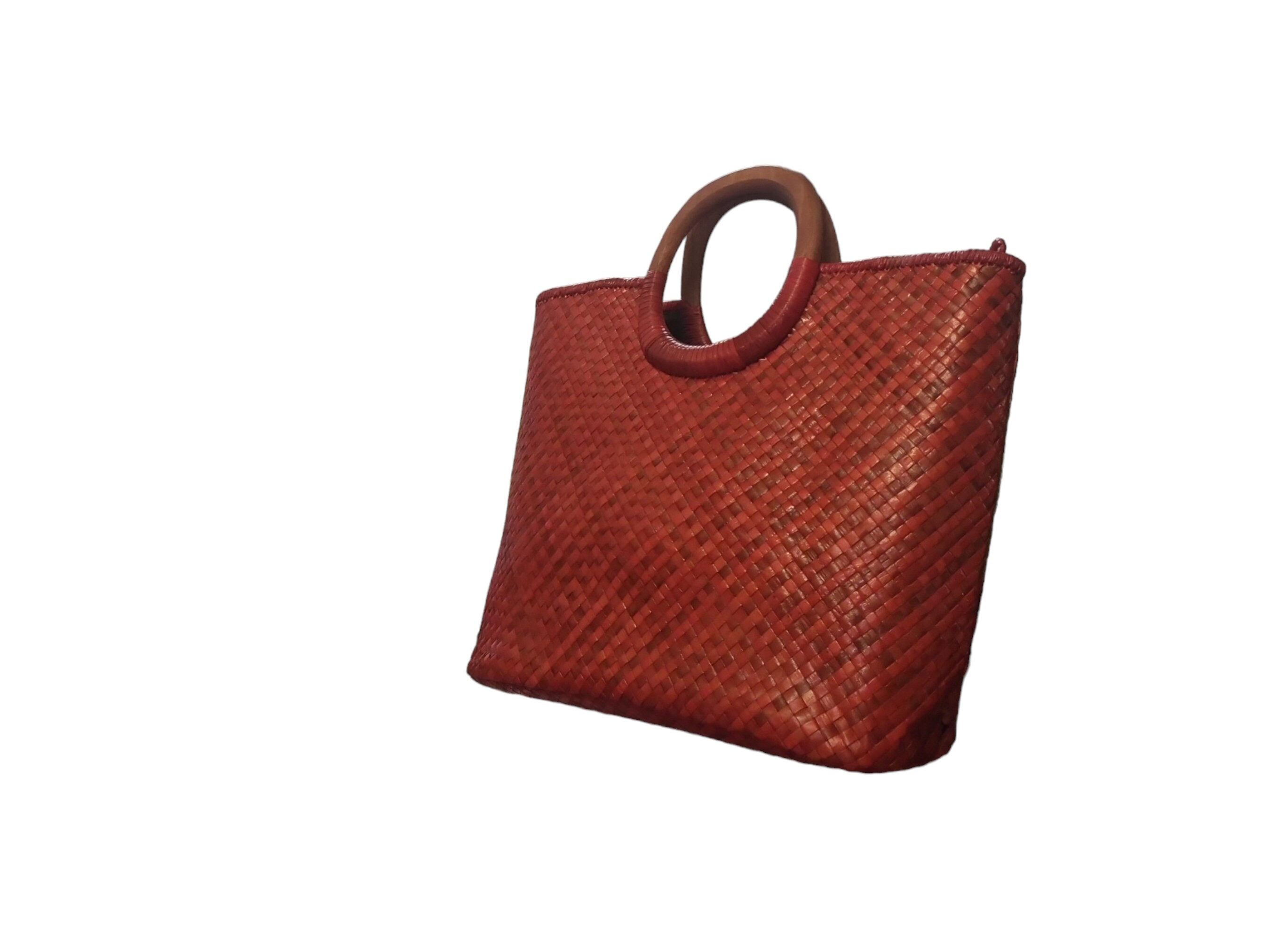 Ladies Large Premium 'banig' Bag Woven Handmade Hand-painted With ...