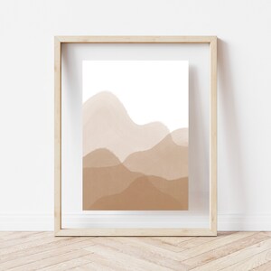 Beige Boho Mountain Print | Mountain Print | Boho Decor | Boho ...