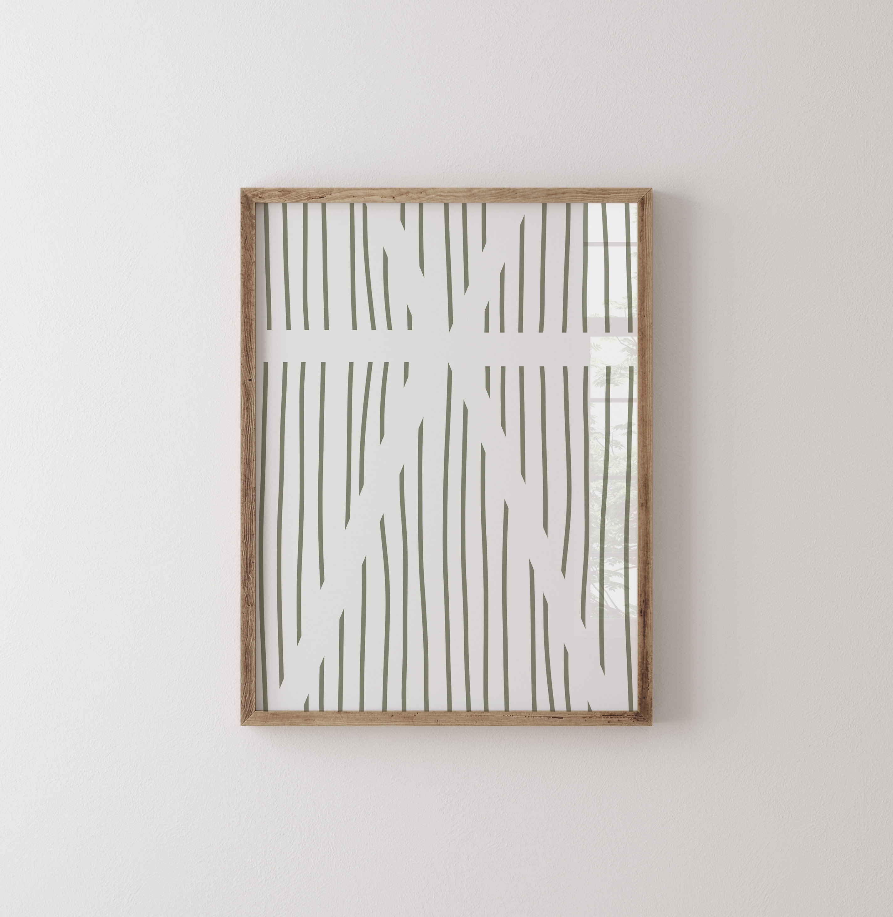 Sage Green Abstract Print Line Art, Minimalist Abstract Print, Sage ...