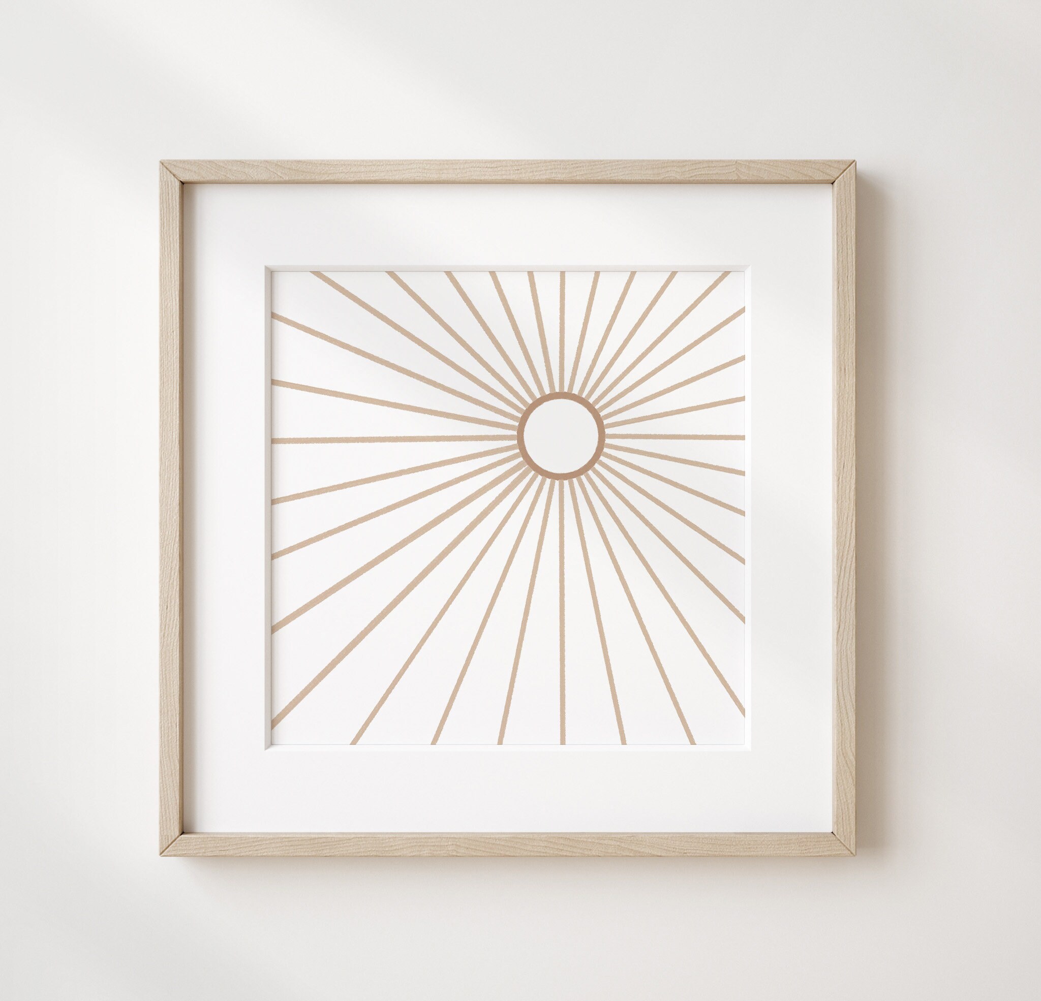 Boho Sun Print, Square Print, Sun Poster, Modern Boho Print, Aesthetic ...
