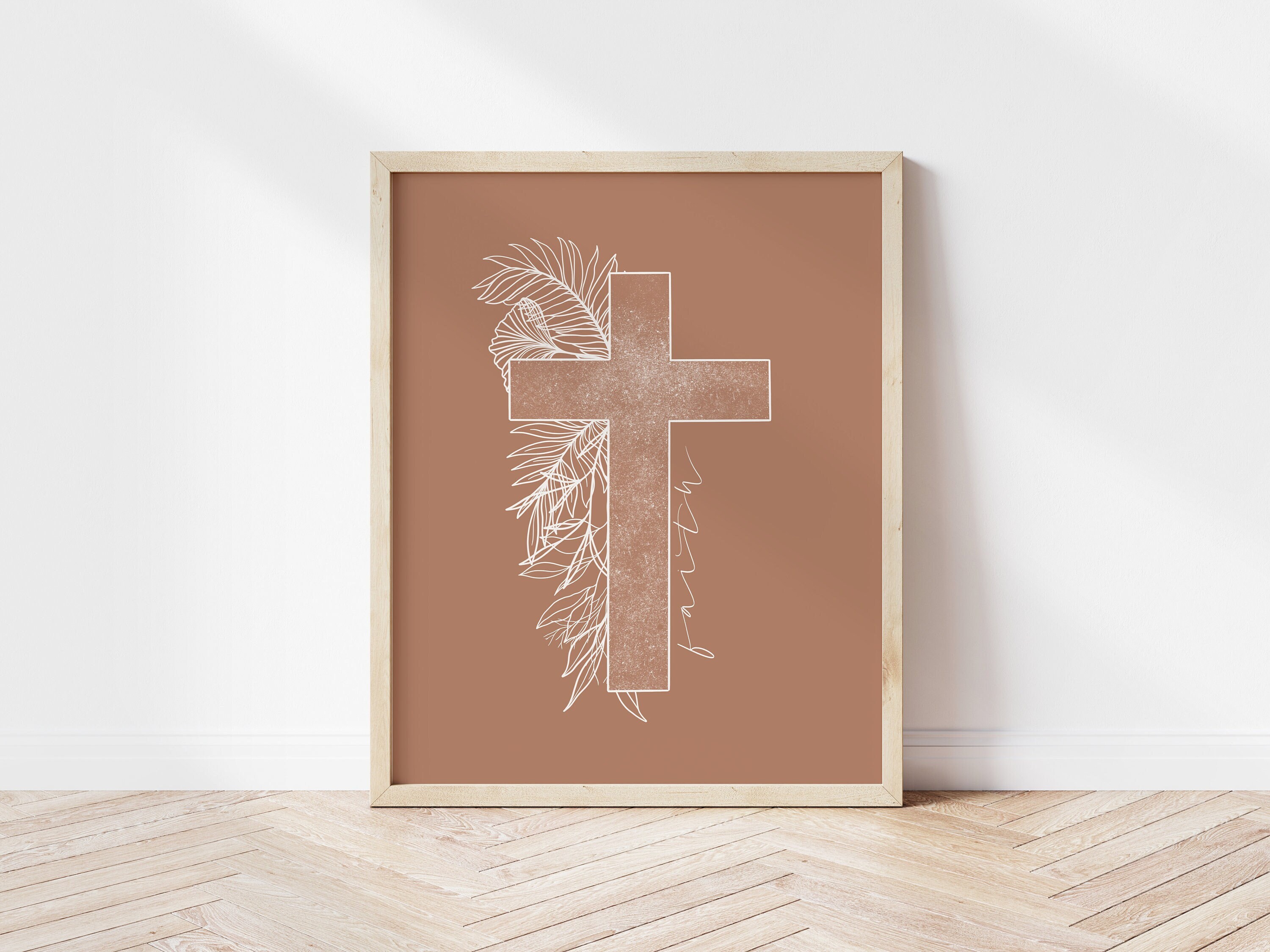 Botanical Cross Print, Cross Print, Cross Botanical Printable, Faith ...