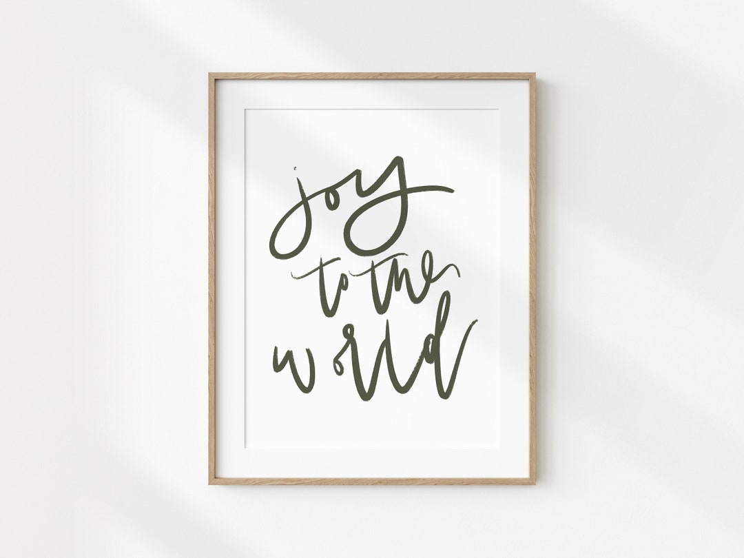 Joy to the World Print, Christmas Print, Christmas Wall Art, Minimalist ...
