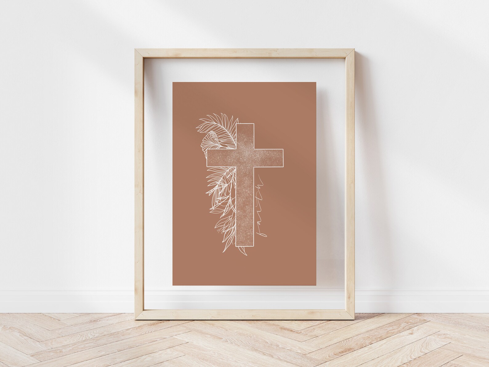 Botanical Cross Print, Cross Print, Cross Botanical Printable, Faith ...