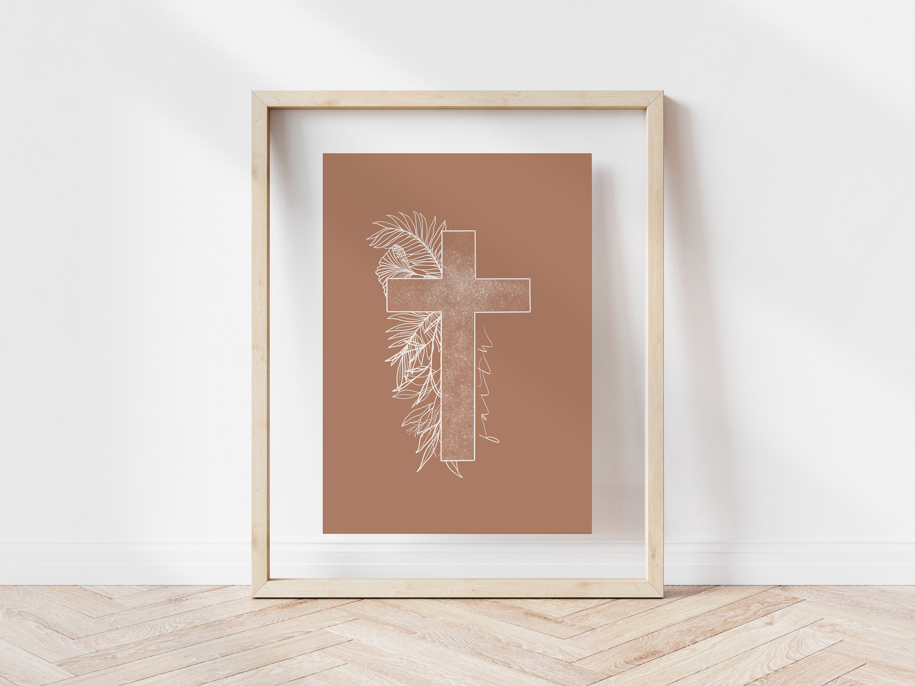 Botanical Cross Print, Cross Print, Cross Botanical Printable, Faith ...