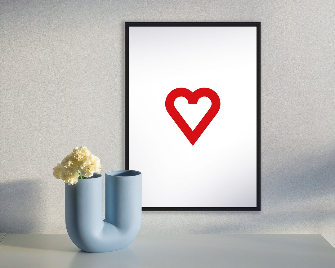 Heart Amore Poster as a Digital Download - Etsy
