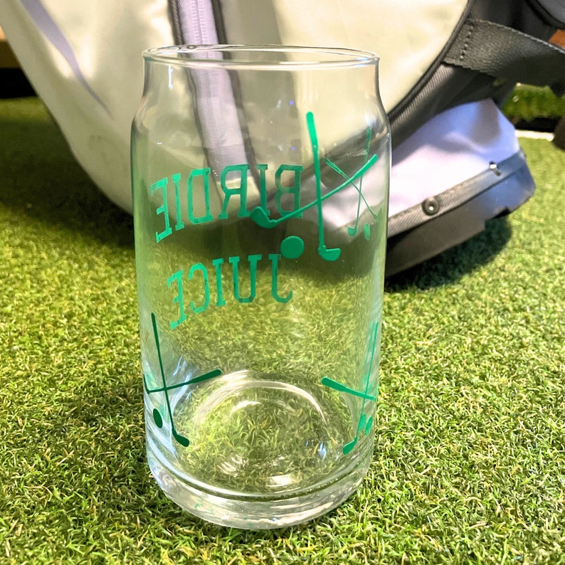 Golf-themed Drinking Glass: Funny Sayings Drinking Glass Bamboo Lid ...