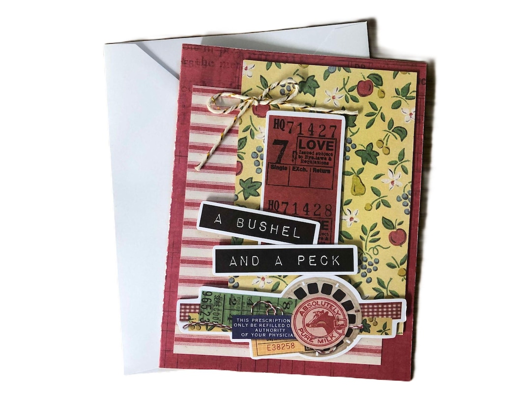 A Bushel and a Peck Card, Vintage Greeting Card - Etsy