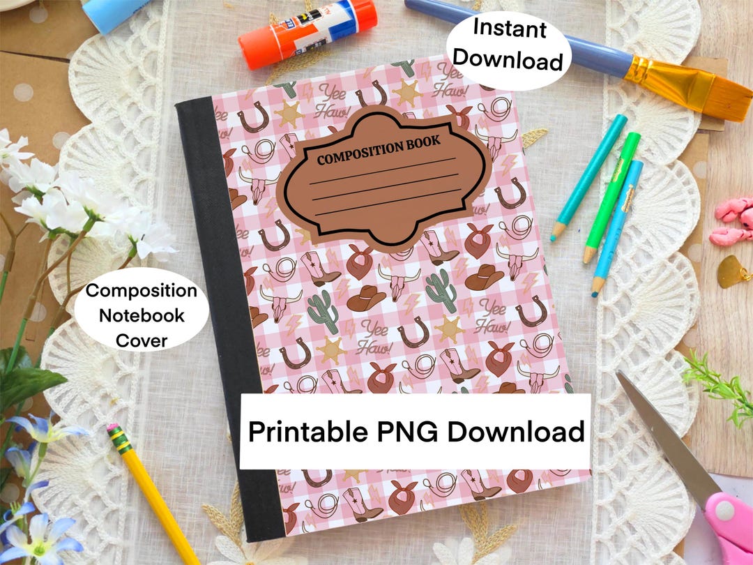 Printable Composition Notebook Cover PNG Back to School Personal ...