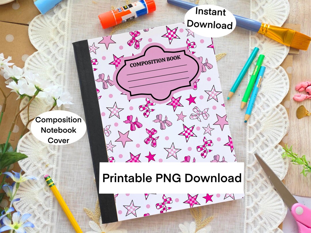 Printable Composition Notebook Cover PNG Back to School Personal ...