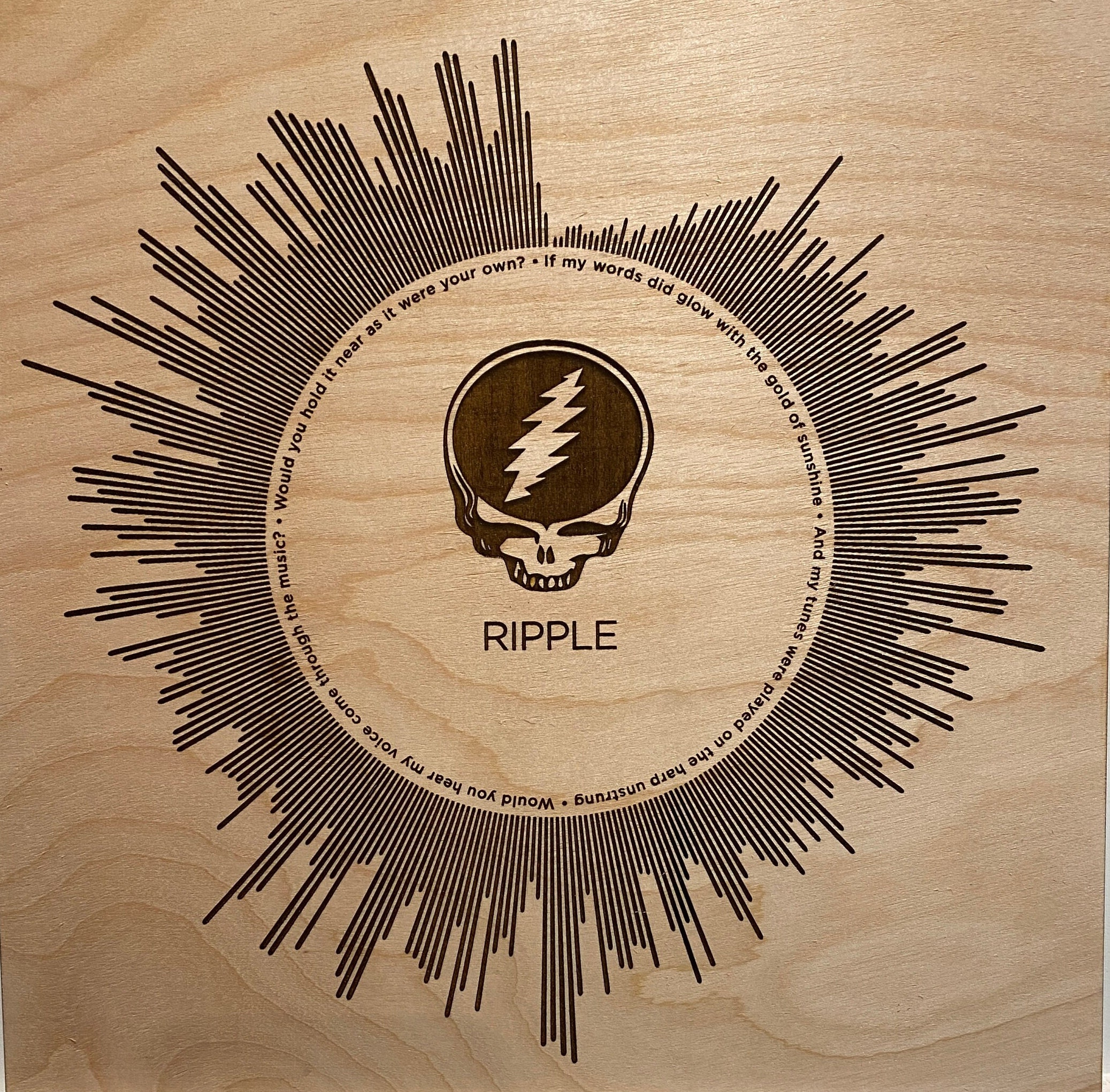 Grateful Dead Engraved Sound Wave Art - Etsy