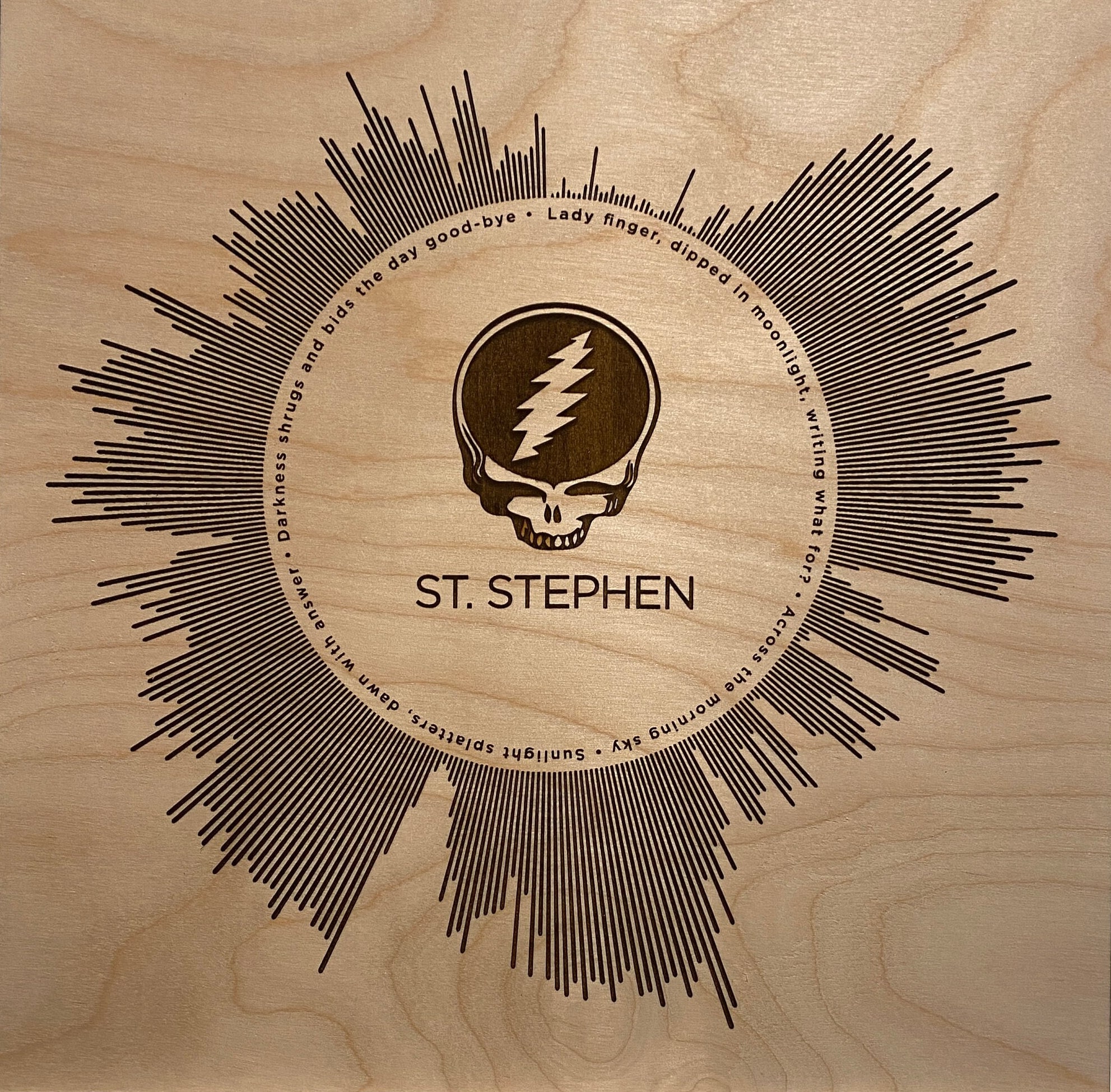 Grateful Dead Engraved Sound Wave Art - Etsy