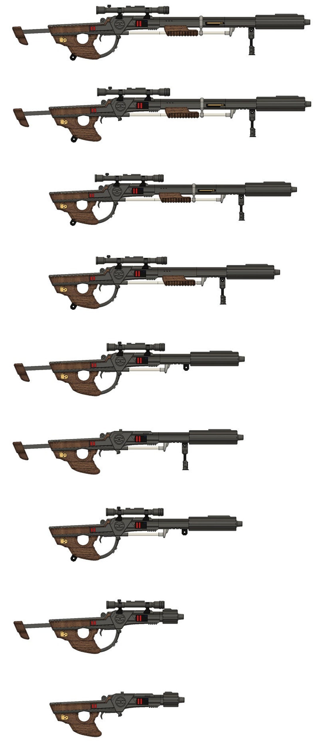 Star Wars EE-13 Blaster System Pacote de acessórios arquivos STL de ...