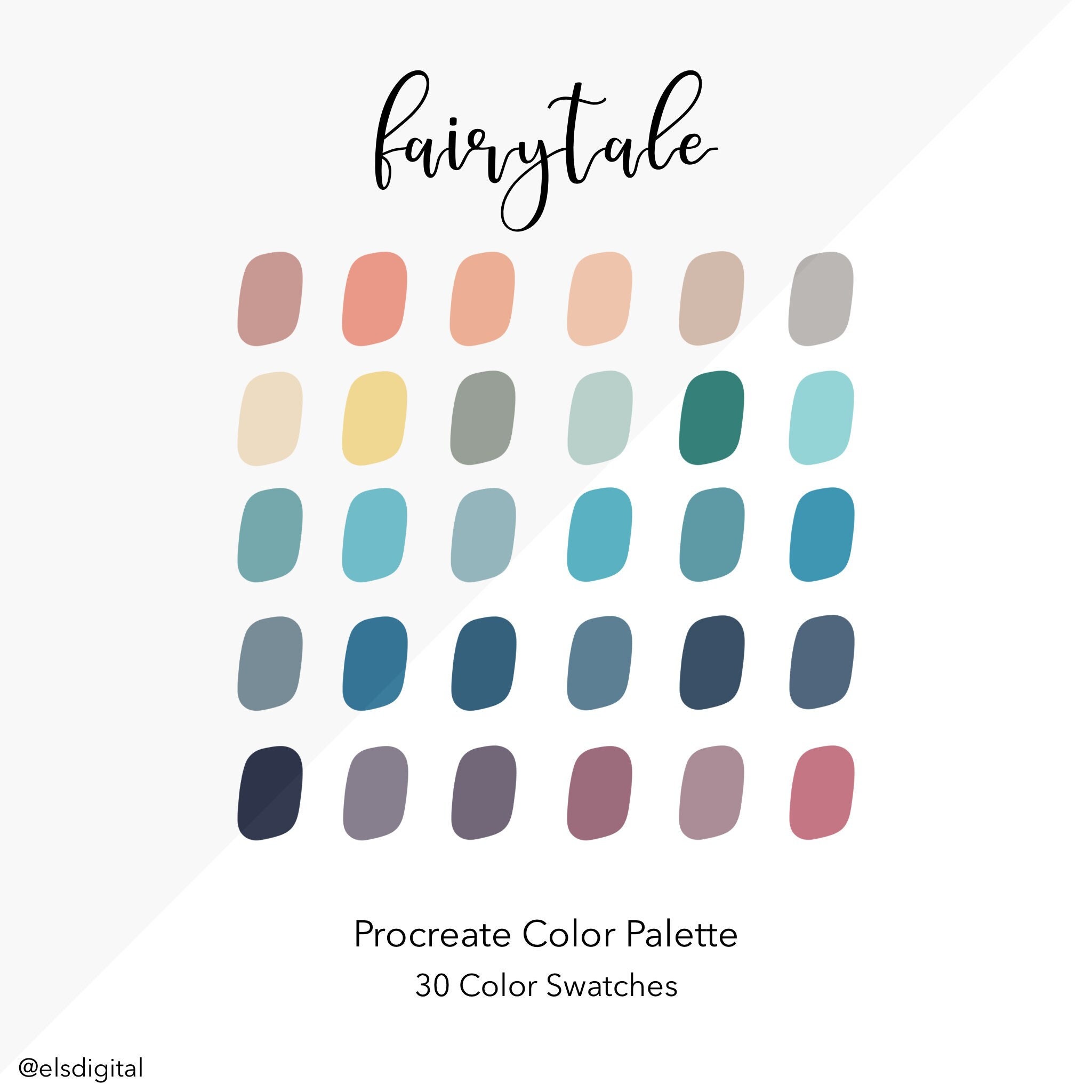 Fairytale Procreate Palette Color Palette Farbpalette | Etsy