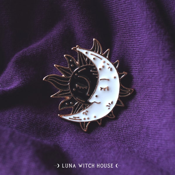 Moon Enamel Pin - Etsy