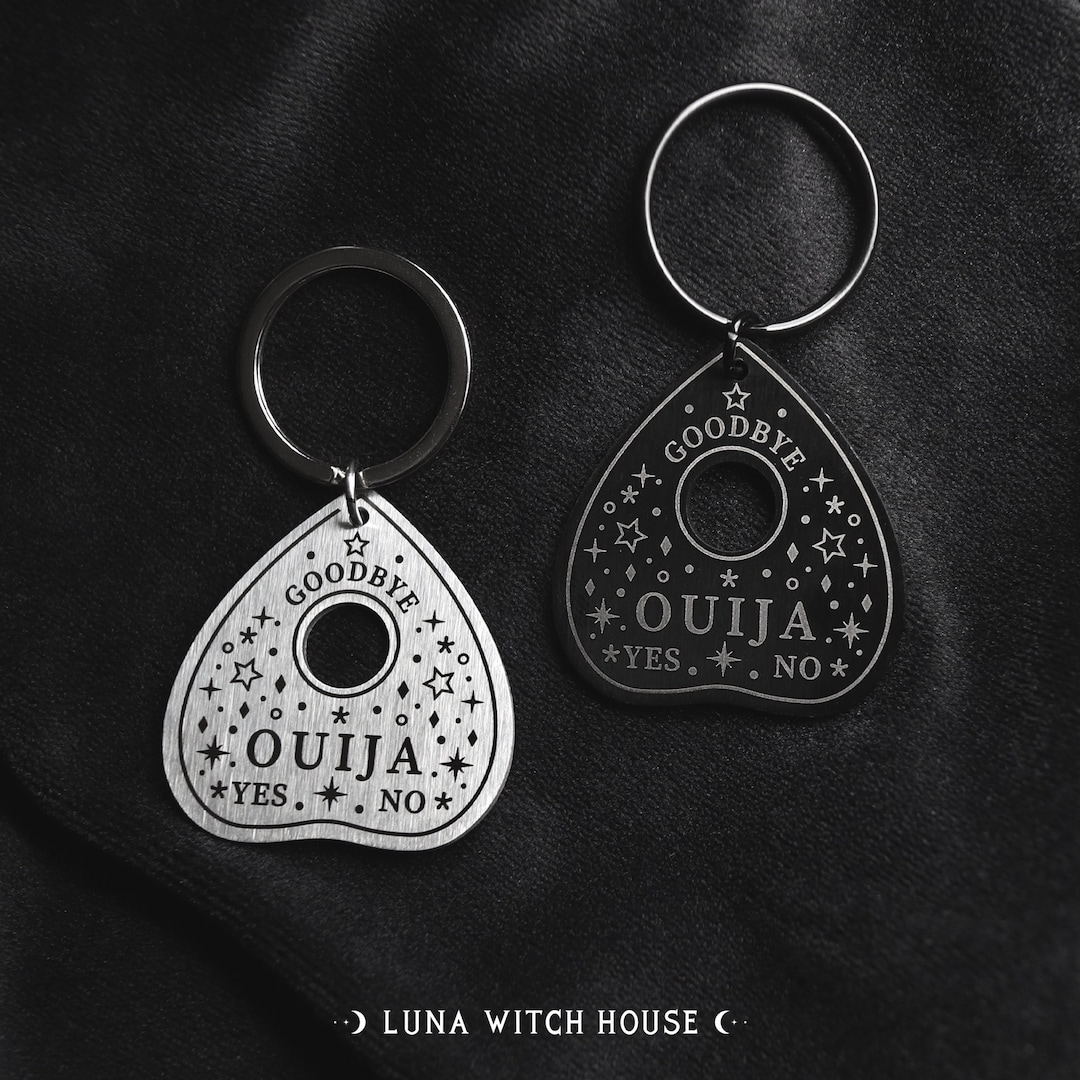 Ouija Planchette Keyring, Witch Gift, Horror Keyring, Gothic Keychain ...