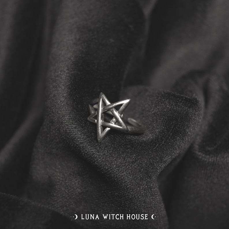 Striking Adjustable Star Ring Witch Ring, Star Ring, Adjustable Ring ...