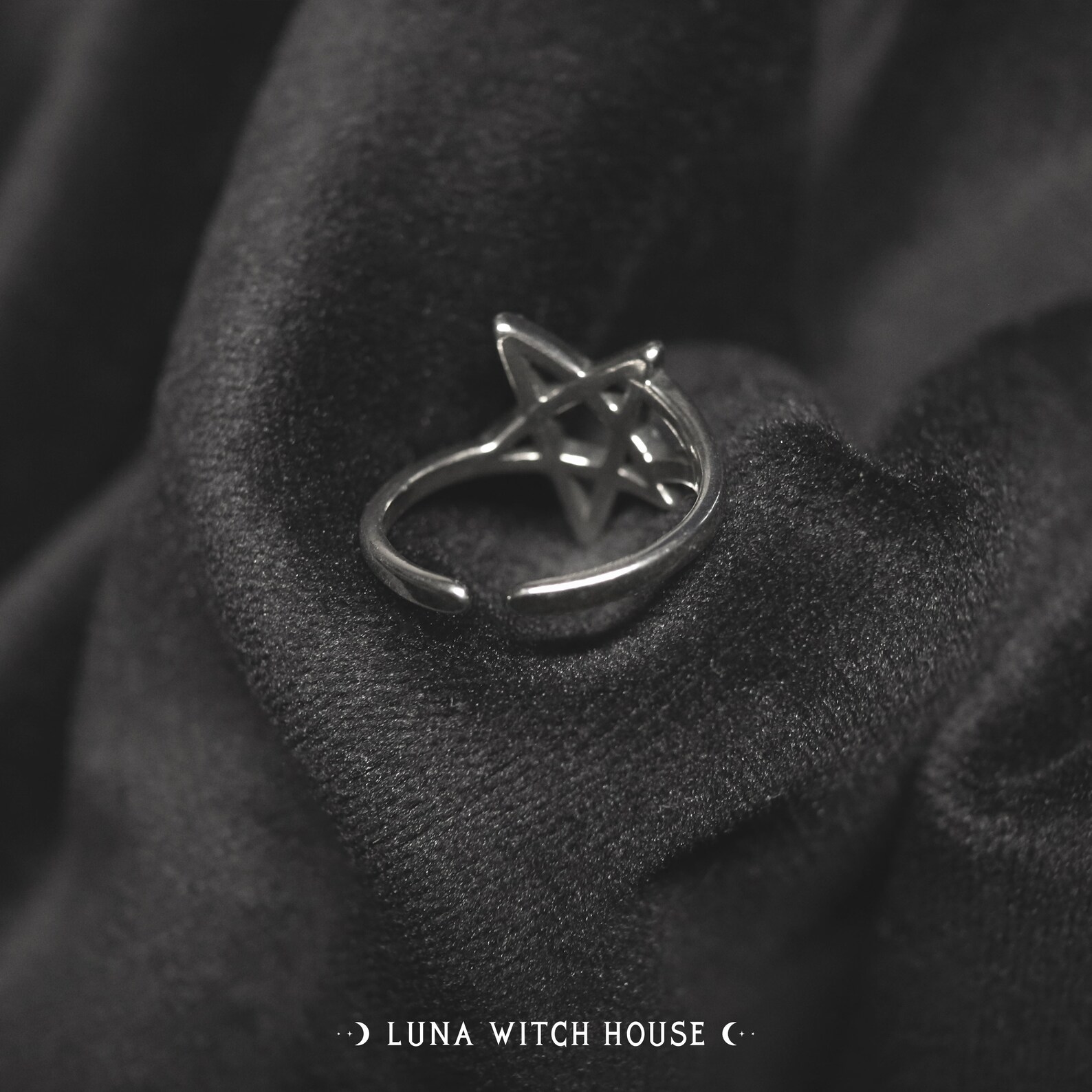 Striking Adjustable Star Ring Witch Ring, Star Ring, Adjustable Ring ...