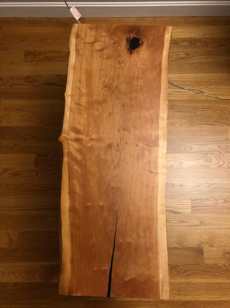 Custom Live Edge Cherry Bench - Etsy