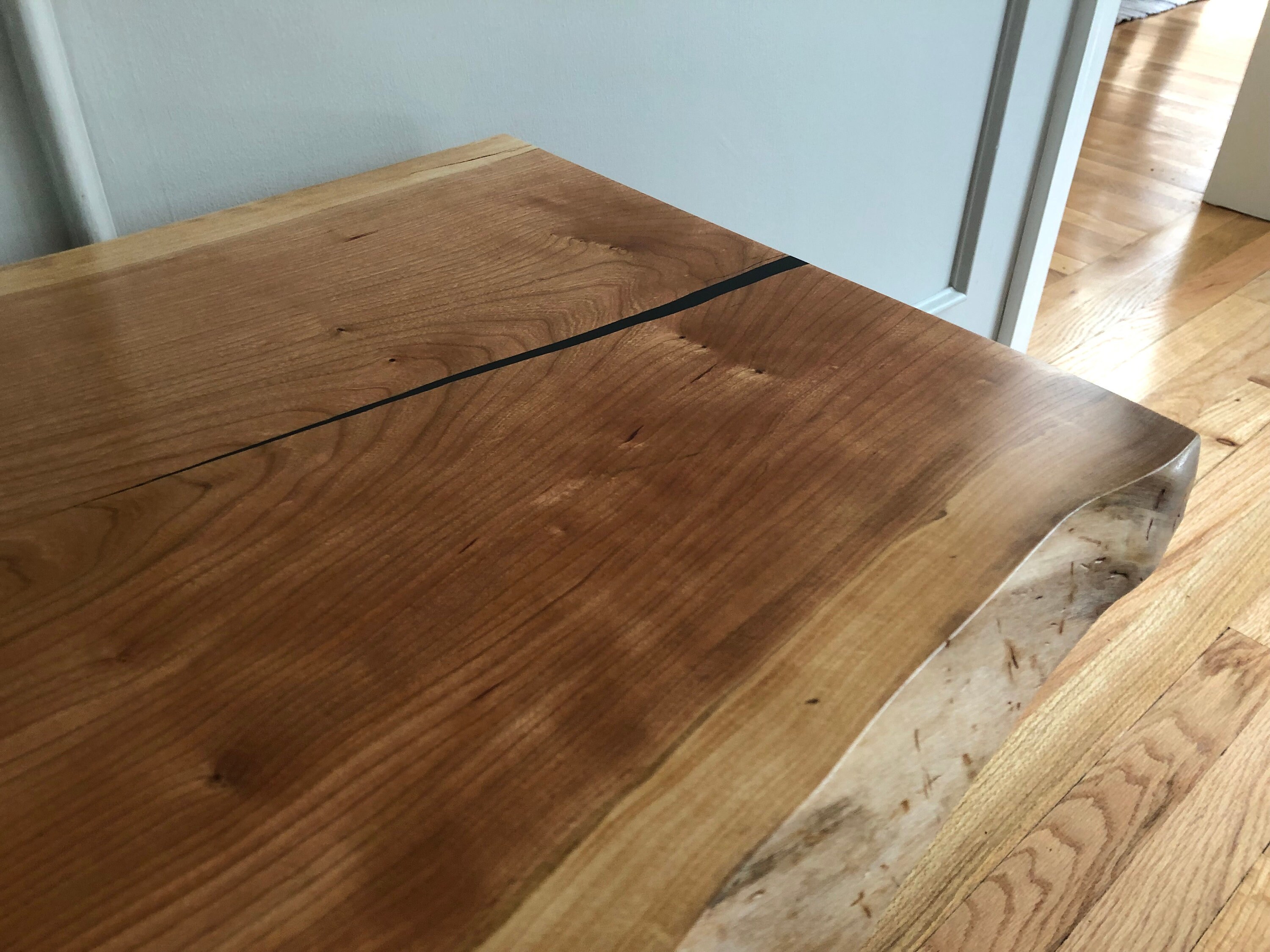 Custom Live Edge Cherry Bench - Etsy