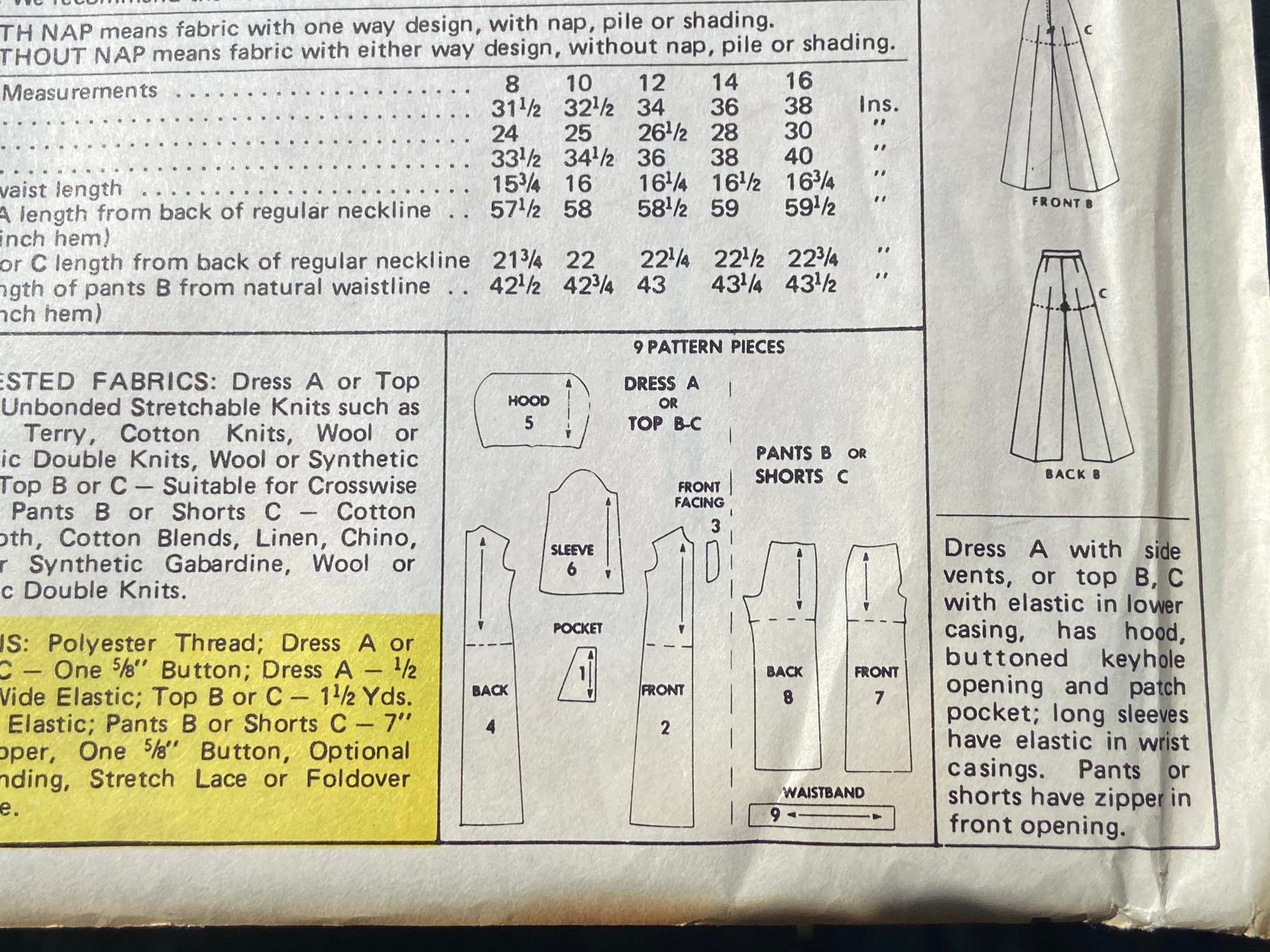 1975 Mccall's 4461 Sewing Pattern Sz 12 Marlo's Corner Marlo Thomas ...