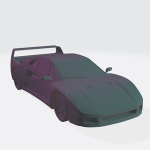 Ferrari F40 3D Stl File Iconic Cars Stl Super Car 3d Stl File 3D Ready ...