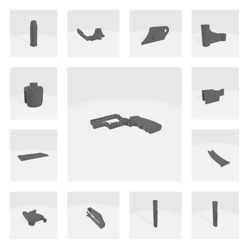 Revolver Gun 3D Stl Archivo icónico Gun stl Custom Gun 3d Stl archivo ...