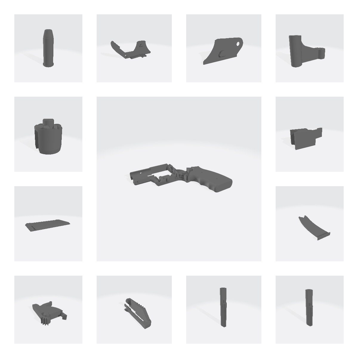 Revolver Gun 3D Stl File Iconic Gun Stl Custom Gun 3d Stl File 3D Ready ...