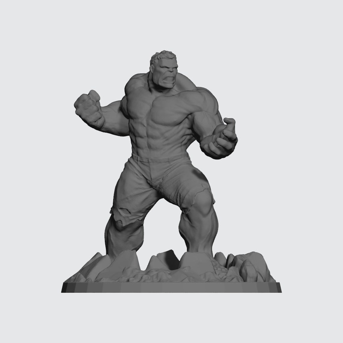 Hulk and Base 3d Stl Super Hero Stl File Ready to Print Models 3d ...