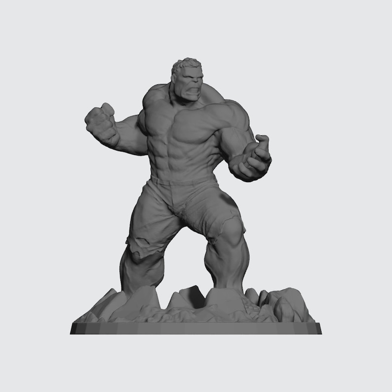 Hulk e base 3d stl File Super Hero Stl Modelli pronti per la stampa ...