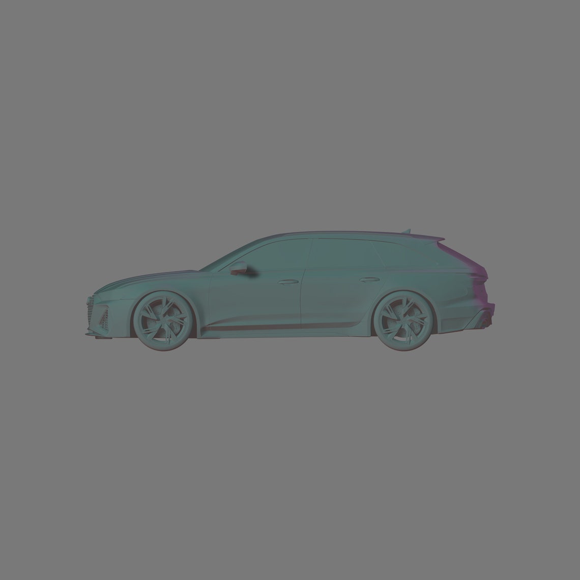 Audi RS6 3D Stl File Iconic Cars Stl Super Car 3d Stl File 3D Ready ...