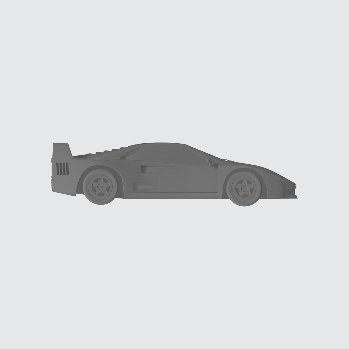 Ferrari F40 3D Stl File Iconic Cars Stl Super Car 3d Stl File 3D Ready ...