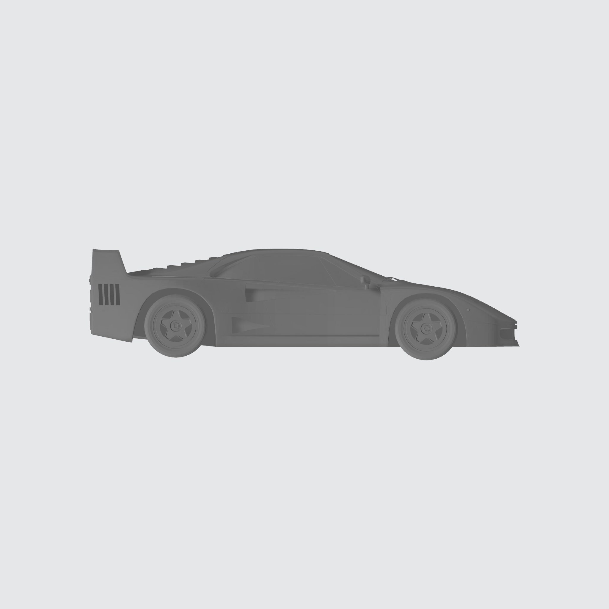 Ferrari F40 3D Stl File Iconic Cars Stl Super Car 3d Stl File 3D Ready ...