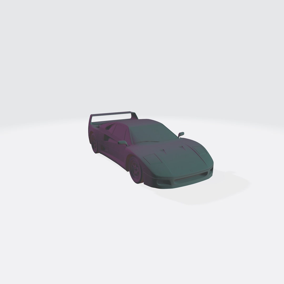 Ferrari F40 3D Stl File Iconic Cars Stl Super Car 3d Stl File 3D Ready ...