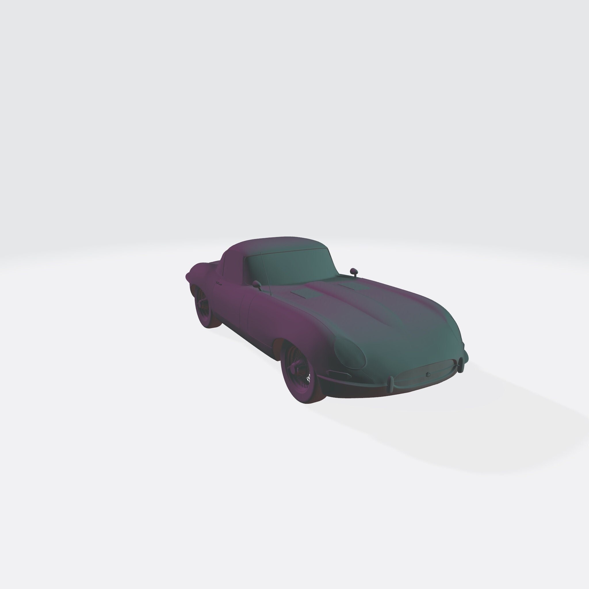 1966 Jaguar 3D Stl File Iconic Cars Stl Super Car 3d Stl File 3D Ready ...