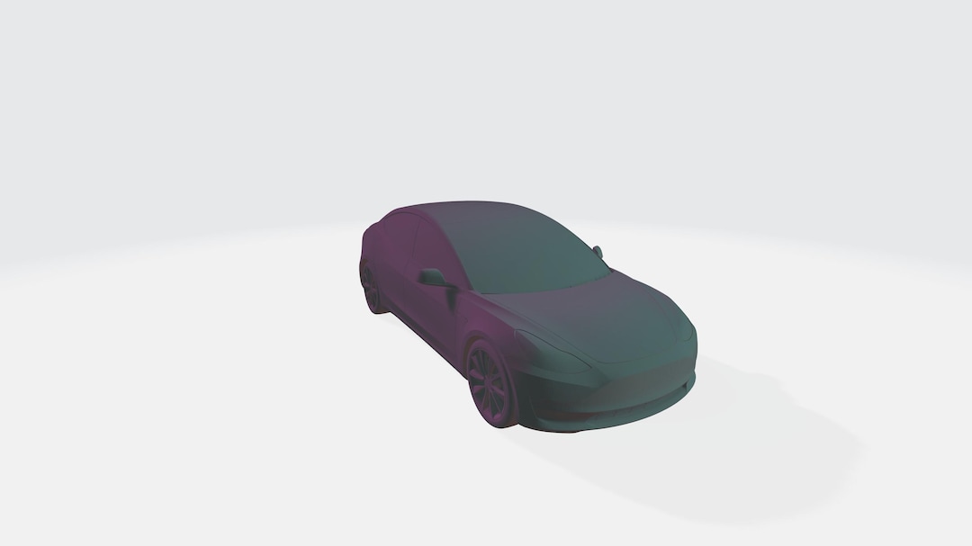 Tesla Model 3 3D Printable STL File High-quality Car Model for 3D ...