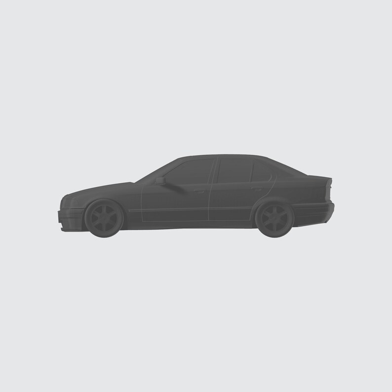 BMW E36 Sedan 3D Stl File Iconic Cars Stl Super Car 3d Stl File 3D ...