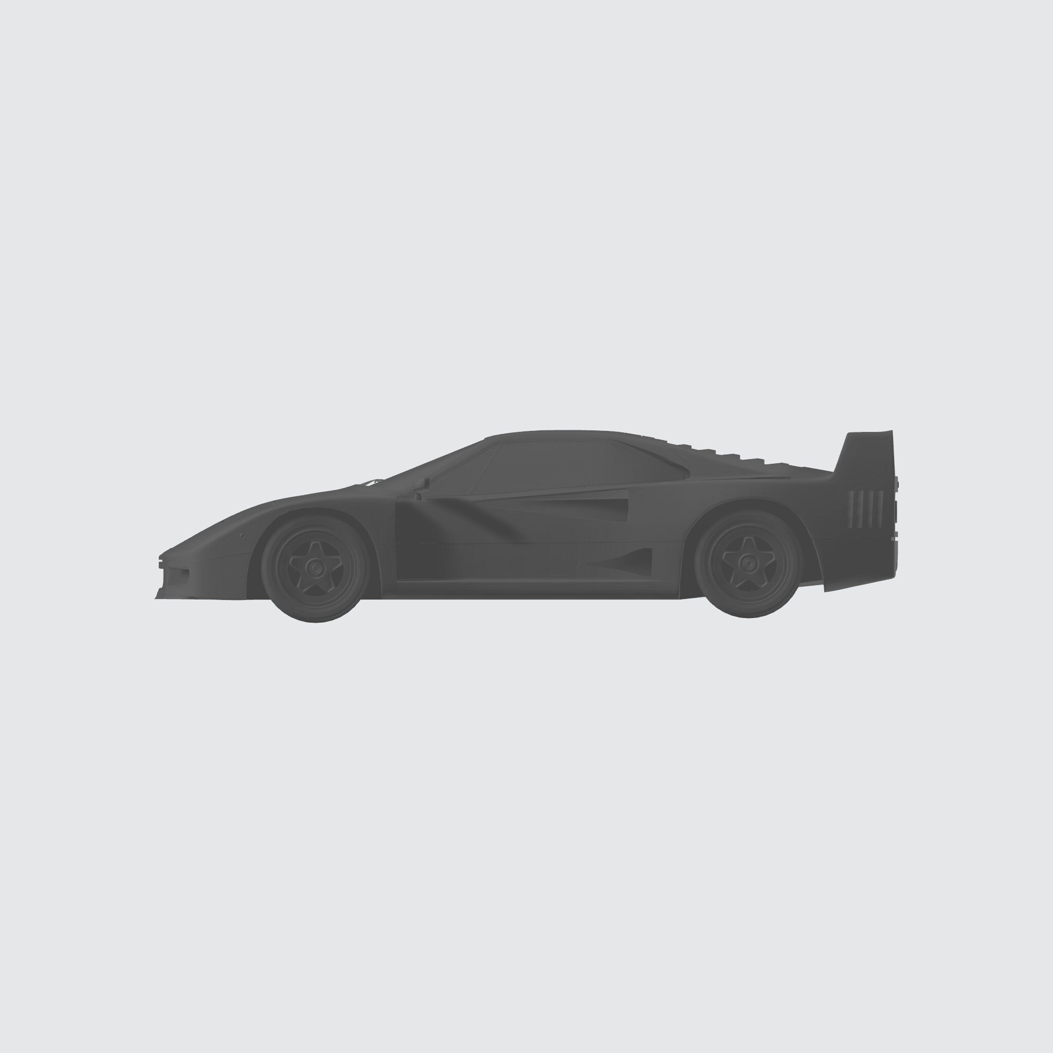 Ferrari F40 3D Stl File Iconic Cars Stl Super Car 3d Stl File 3D Ready ...