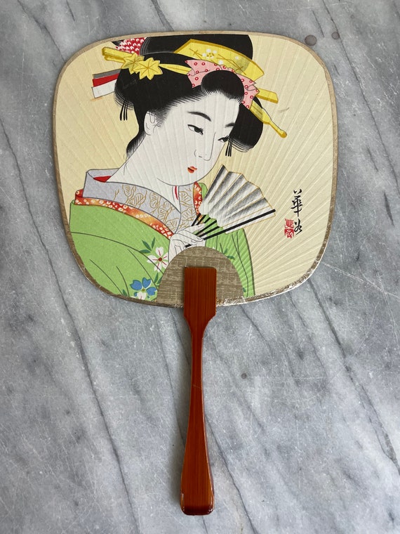 japanese uchiwa hand fan - Gem
