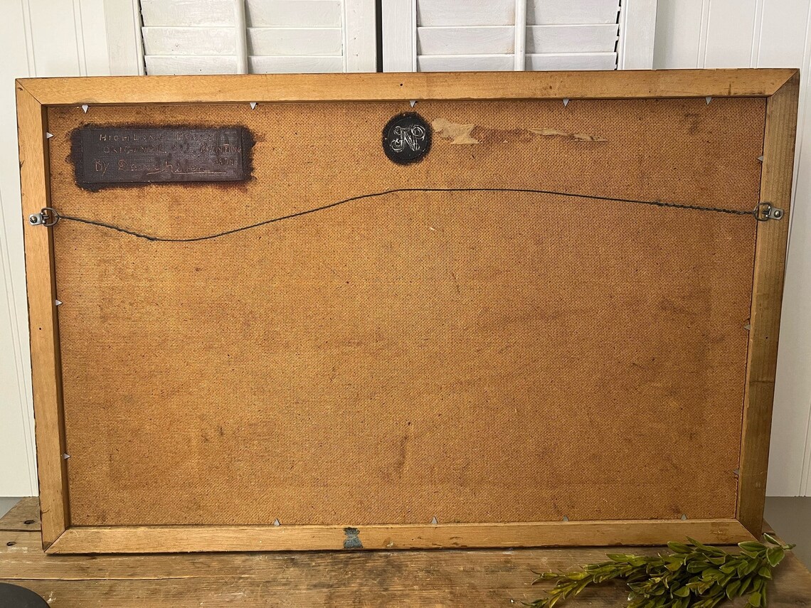 Original Oil Painting on Board, highland Peace Signed David Niven 1979 ...