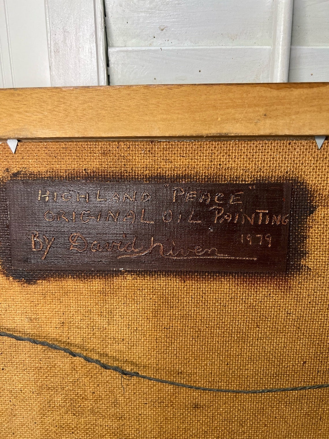 Original Oil Painting on Board, highland Peace Signed David Niven 1979 ...