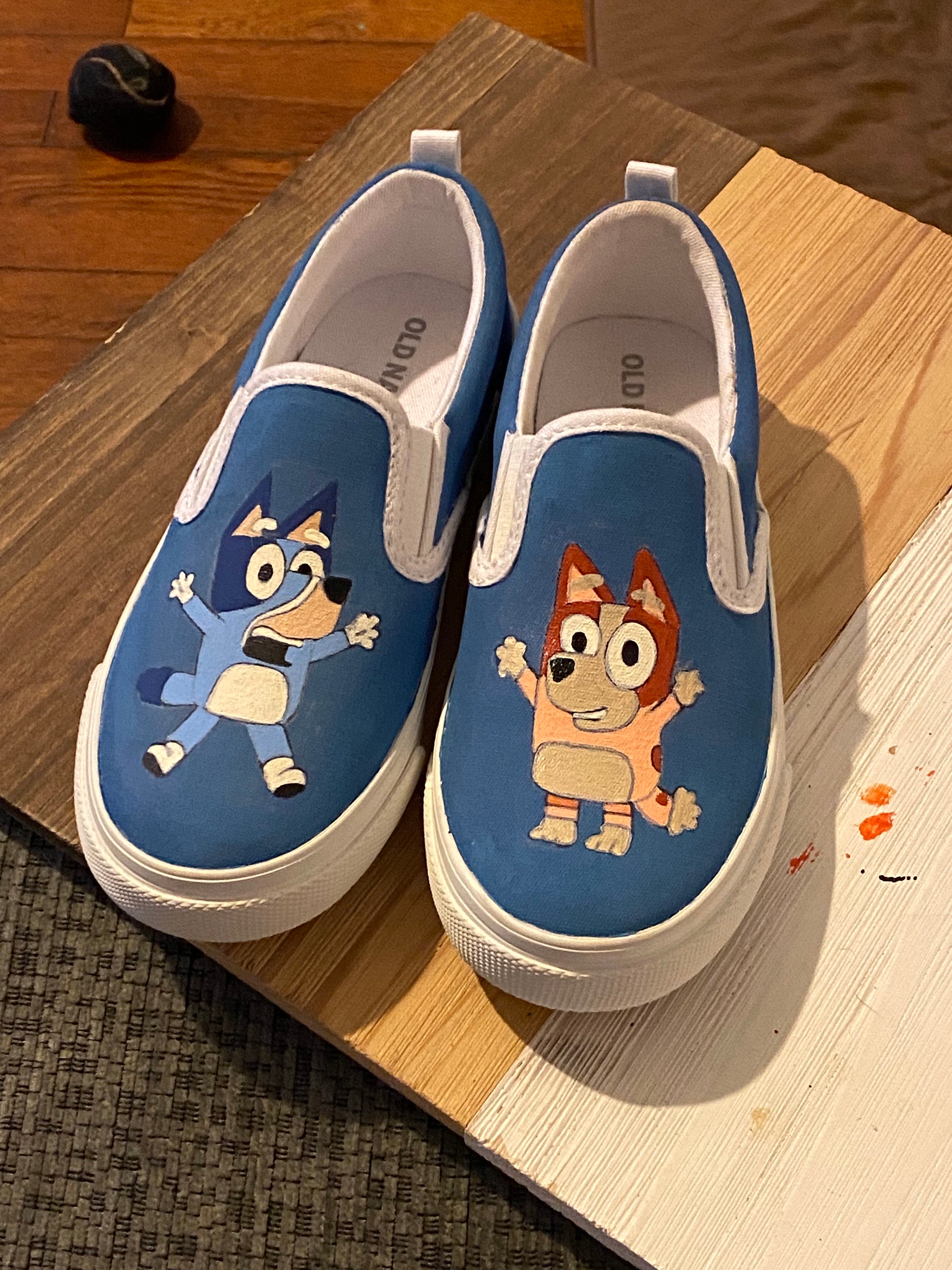 Bluey - Hand Painted Shoes - Etsy