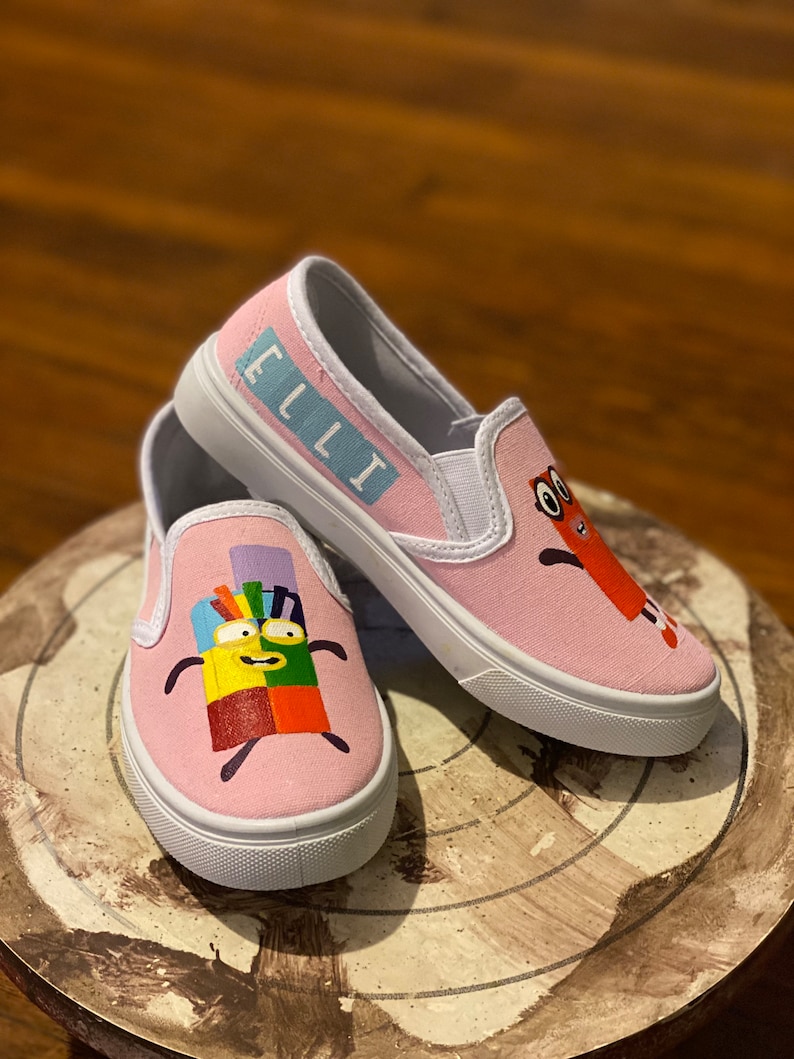 Numberblocks Custom Hand Painted Shoes - Etsy