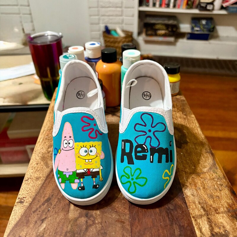 Spongebob Shoes - Etsy