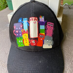 Numberblock Kid Hat - Handpainted - Custom Order. - Etsy