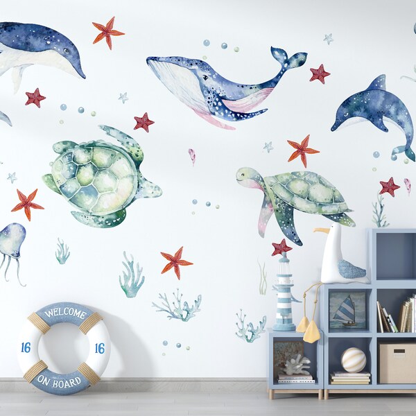 Ocean Wall Decal - Etsy